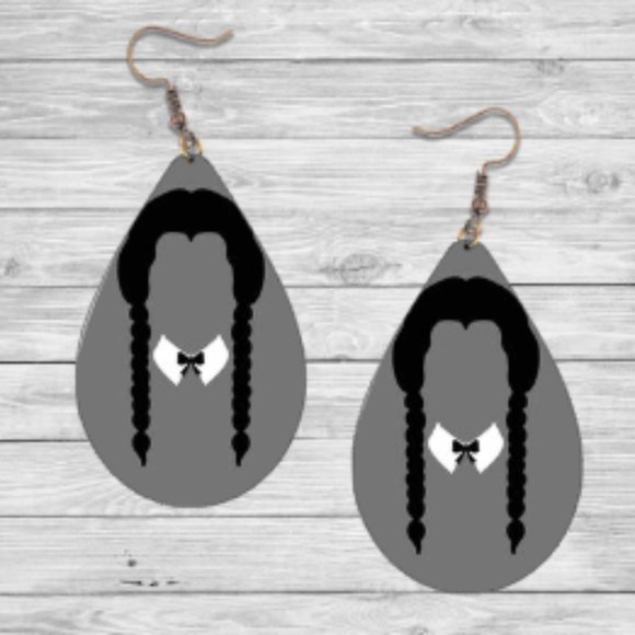 Hand Crafted | Jewelry | Wednesday Addams Earrings | Poshmark
